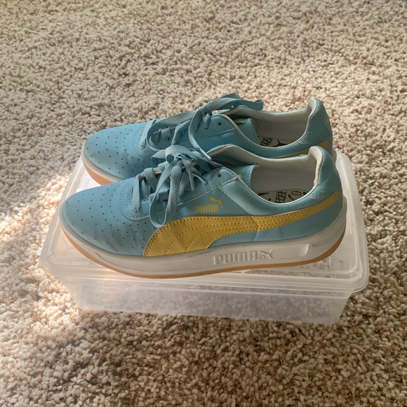 Puma | Shoes | Vintage Pumas 75 Womens Baby Bluebanana | Poshmark